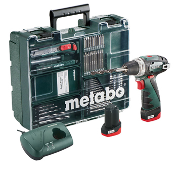Metabo akumulatorska bušilica odvijač PowerMaxx BS Set Mobile Workshop 600080880